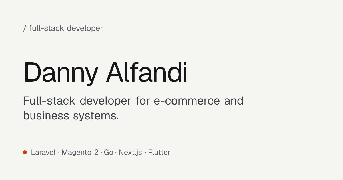 About — Danny Alfandi